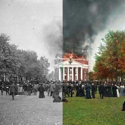 See how familiar spots on Grounds have changed over the years ...