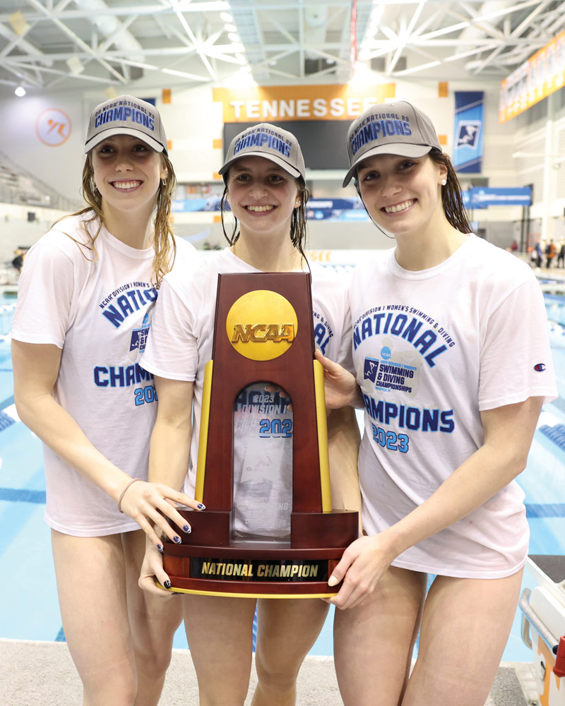 Making it reign: Women’s swimming gets third national championship in a ...